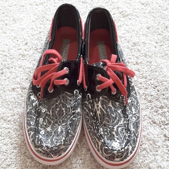 Sperry | Shoes | Sperry Kids Sequin Floral Topsider Boat Shoes | Poshmark